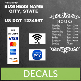 Custom Stick On Signs For Windows & Walls | HC Brands