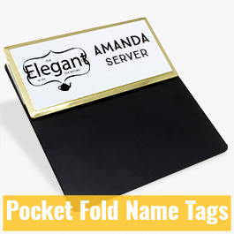 Pocket Fold Name Tags, Realtor Name Badges - Name Tag Wizard