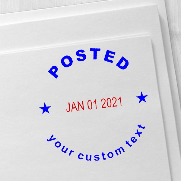 Custom POSTED Round Self-Inking Dater | Simply Stamps