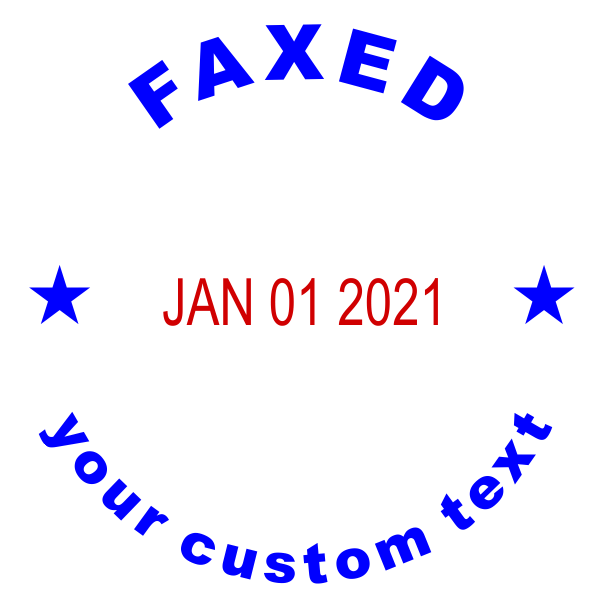 Custom Faxed Round Dater Stamp | Simply Stamps