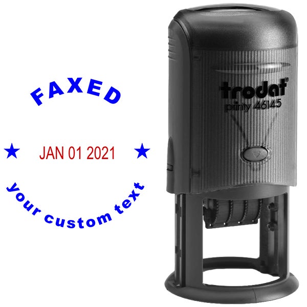 Custom Faxed Round Dater Stamp | Simply Stamps