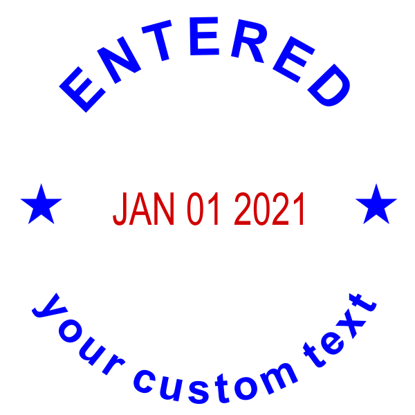 Custom Entered Round Dater Stamp | Simply Stamps