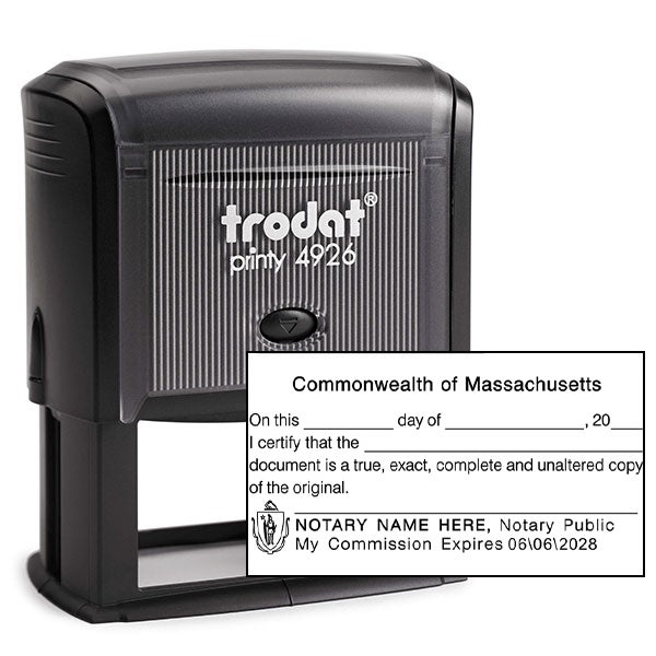 Massachusetts CERTIFIED TRUE COPY Notary Stamp | HC Brands