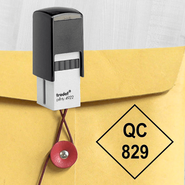 Diamond Shape QC Inspection Stamp- Simply Stamps