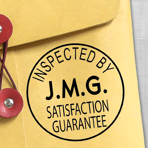 Custom Inspected by Satisfaction Guarantee Stamp - Simply Stamps