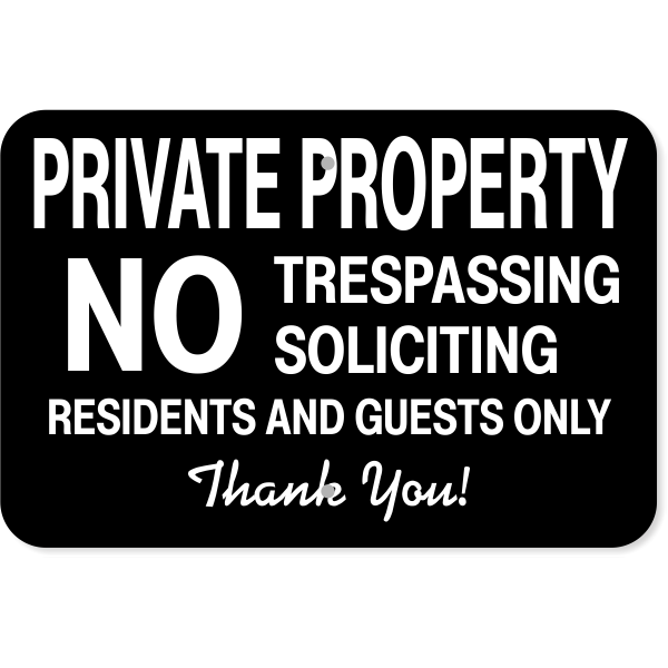 Residents & Guests Only Sign - Custom Signs