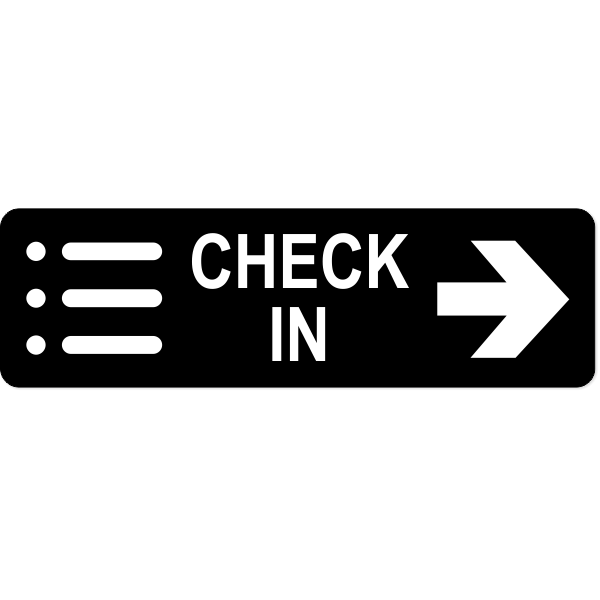 Check-In Right Sign | Corp Connect