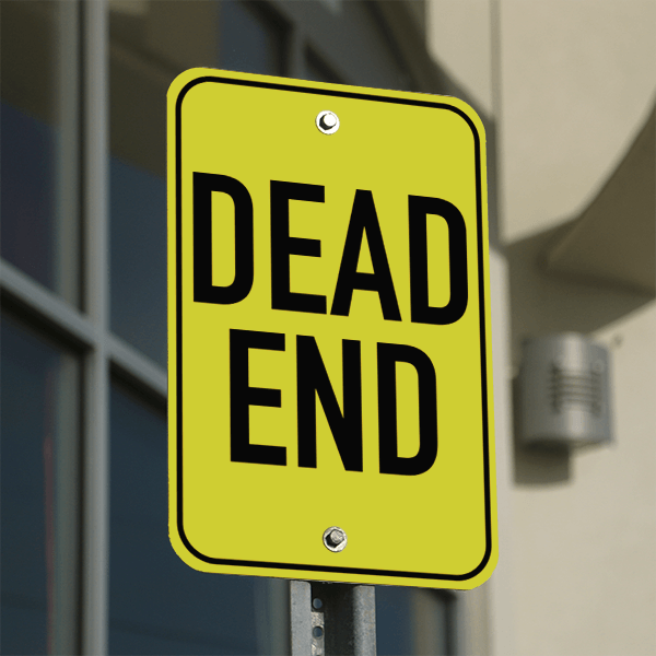 Vertical Dead End Sign - Custom Signs