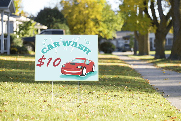 18" x 24" Sparkling Clean Car Wash Sign - CustomSigns.com
