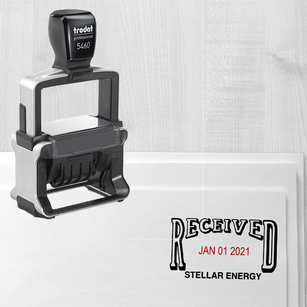 Trodat 5460 RECEIVED Self-inking Dater Stamp | Simply Stamps