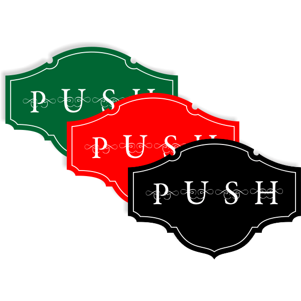 Fancy Push Decal - 3.5" x 5" - CustomSigns.com
