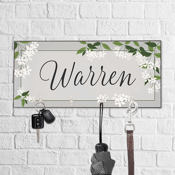 Jasmine Vine Custom Key Hanger HC Brands Jasmine Vine Custom Key Hanger HC Brands