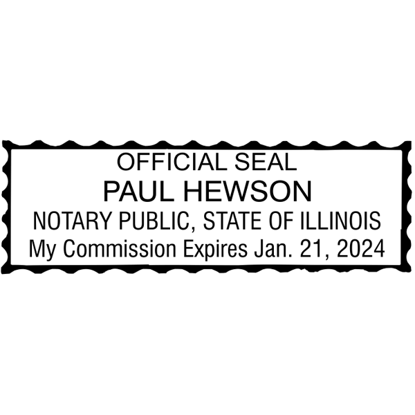 Illinois Notary Pink Stamp - Rectangle | HC Brands