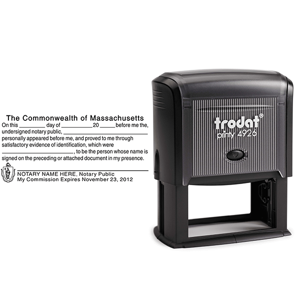 Massachusetts SIGNATURE WITNESS Notary Stamp | HC Brands