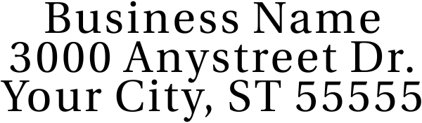 Serif Custom 3 Line Address Stamp - Simply Stamps