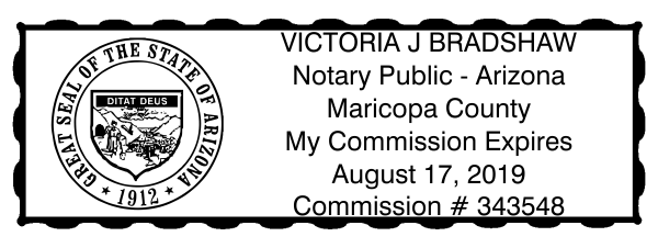 Arizona Notary Rectangular Stamp - All State Notary Supplies