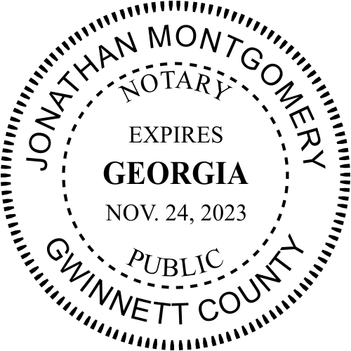 Georgia Notary With Expiration Round Stamp HC Brands