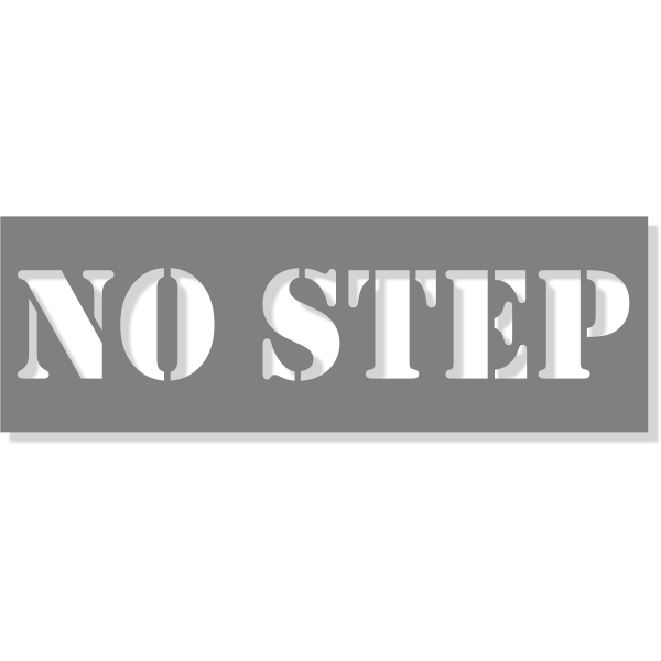 3" Letter No Step Stencil | 6" x 18" | HC Brands