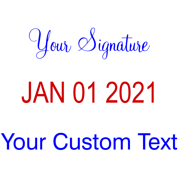 Self-Inking Signature Stamp with Custom Text and Dater | Simply Stamps