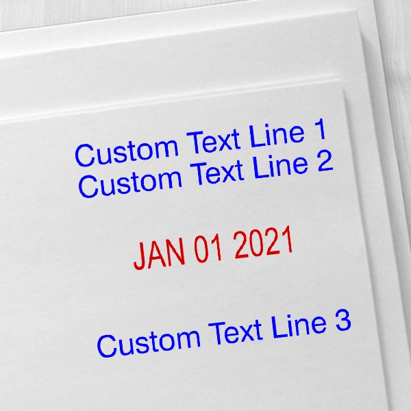 Custom Self-Inking Three Line Dater Stamp | Simply Stamps