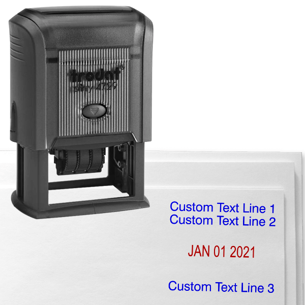 Custom Self-Inking Three Line Dater Stamp | Simply Stamps