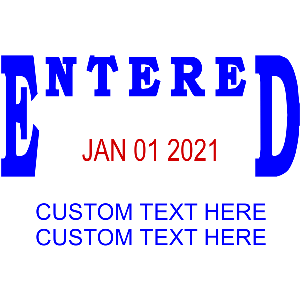 Entered Custom Date Stamp | Simply Stamps