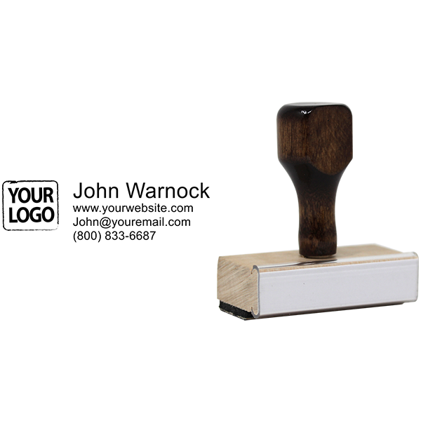 Logo Hand Stamp With Custom Text w/ Catalog Ink | HC Brands