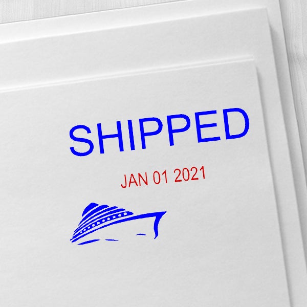 Blue and Red SHIPPED Self-Inking Dater | Simply Stamps