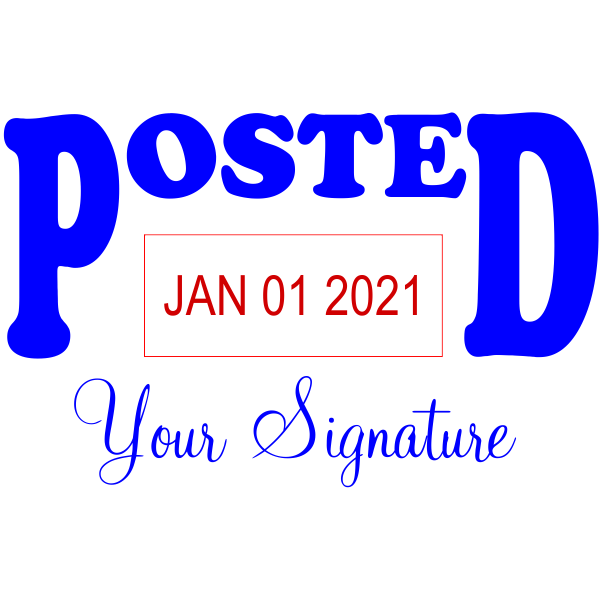 POSTED Signature Stamper Self-Inking Dater | Simply Stamps