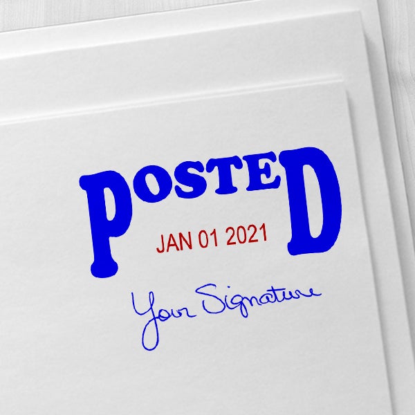 POSTED Signature Stamper Self-Inking Dater | Simply Stamps