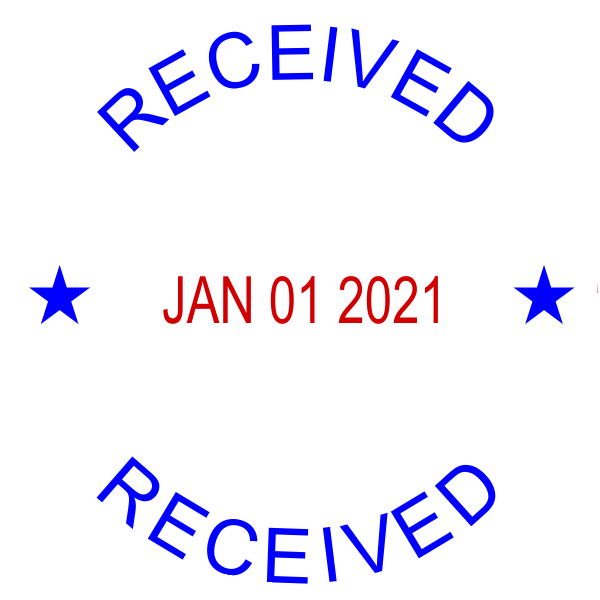Round Self-Inking Dater Received Stamper | Simply Stamps Round Self-Inking Dater Received Stamper | Simply Stamps