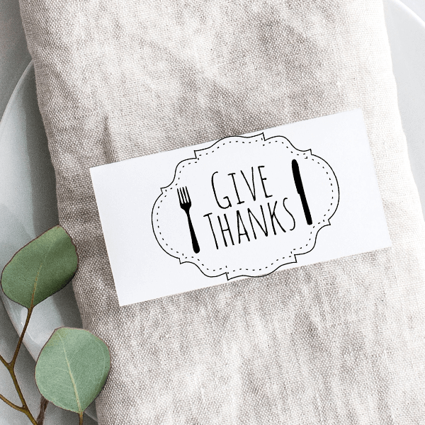 Give Thanks Fork and Knife Craft Stamp - Simply Stamps