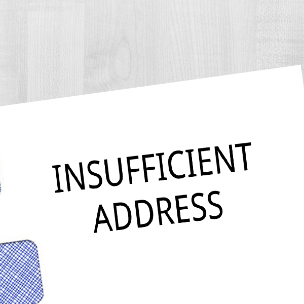 Insufficient Address Rubber Stamp - Simply Stamps
