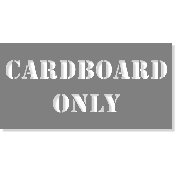 Cardboard Only Stencil | 4" x 8" | HC Brands