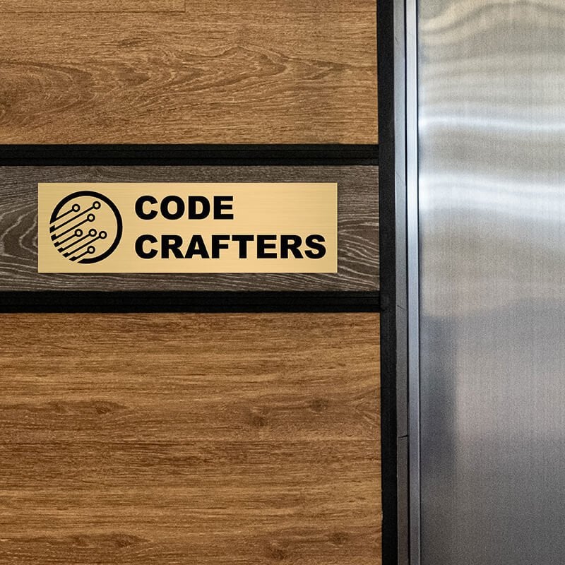 Horizontal Engraved Heavy Brass Signs 3" x 10" | HC Brands