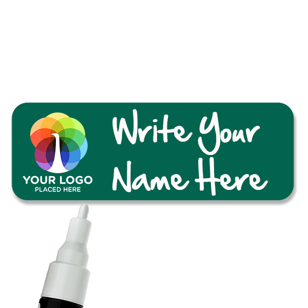 Customized 1 x 3 Chalkboard Reusable Name Tag | HC Brands