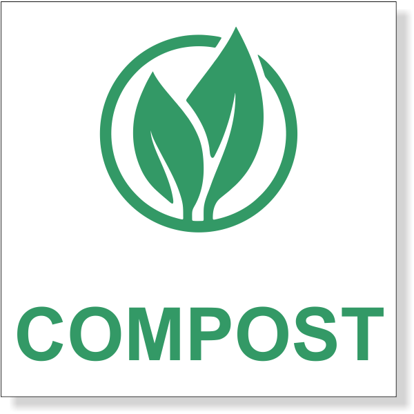 Green Compost Decal | 3" x 3" | Customsigns.com