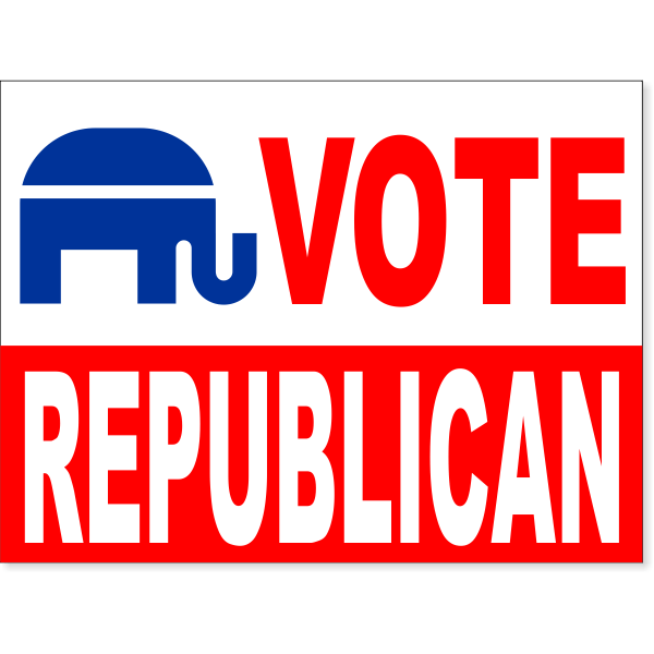 18" x 24" Vote Republican Yard Sign - CustomSigns.com