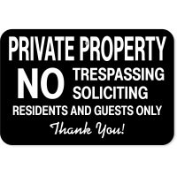 Residents & Guests Only Sign - Custom Signs