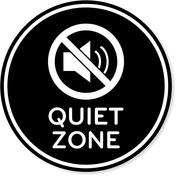 6" Round Quiet Zone Engraved Plastic Sign | HC Brands