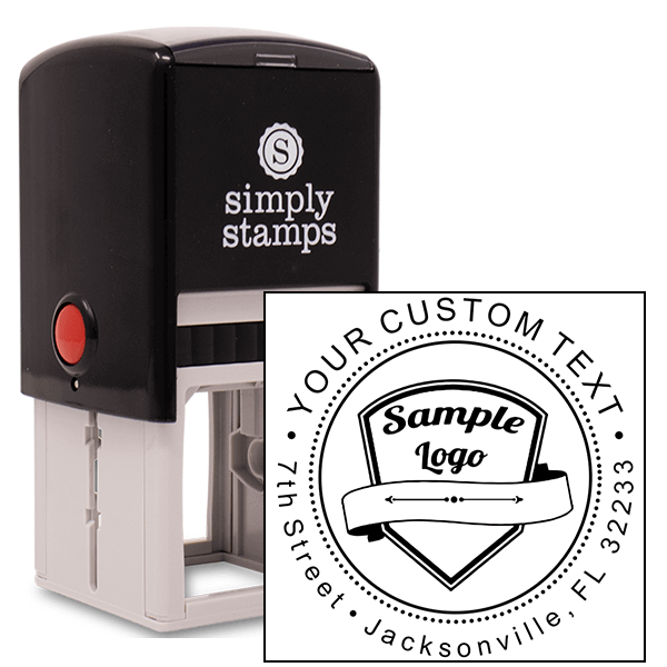 Custom Return Address Stamp - Logo w/ Double Line | HC Brands