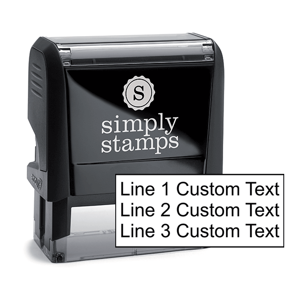 3 Line Custom Rubber Stamp | HC Brands
