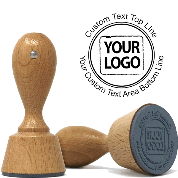 Round Logo Stamp with Custom Text w/ Catalog Ink | HC Brands
