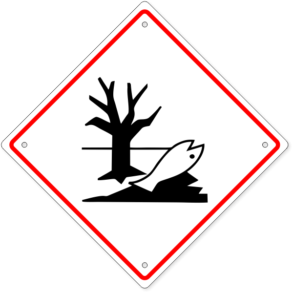 GHS Dangerous For Environment Plastic Sign | 10" x 10" | HC Brands