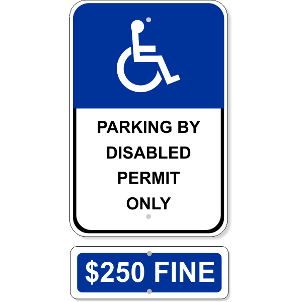 Permit Only Handicap Sign Bundle | HC Brands