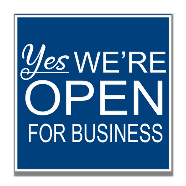 Yes We Are Open For Business Engraved Sign - HC Brands