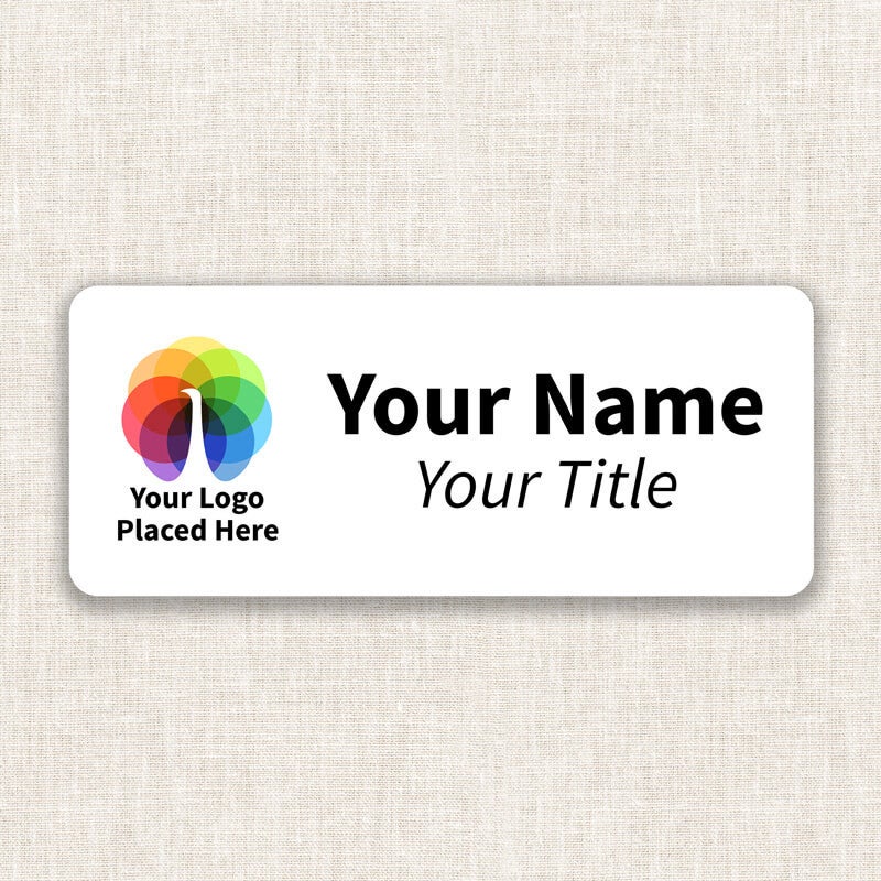 Full Color Custom Name Tag - 1.25" x 3" | HC Brands