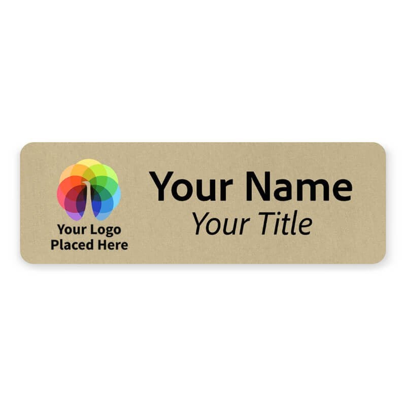1 x 3 Brushed Gold Name Tag | HC Brands
