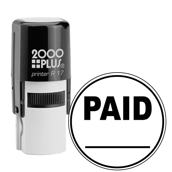 ENTERED Round Border Stock Stamp | HC Brands