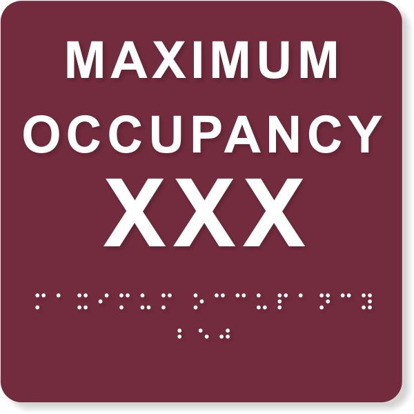 Maximum Occupancy Write On Sign | 8" x 10" | HC Brands